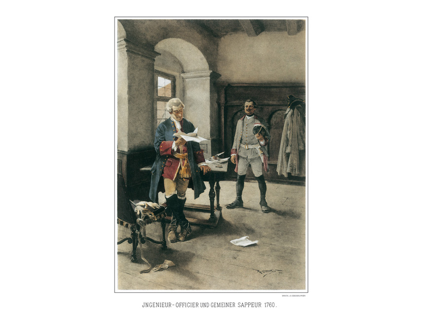 Ingenieur-Officier und Gemeiner Sappeur 1760. ( 19. bild)